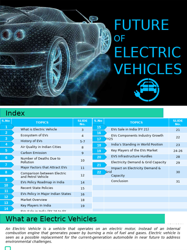 Future of Electric Vehicles Final Reviewed RWD SKG | PDF | Electric ...