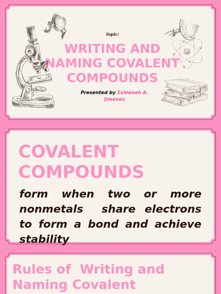 Writing and Naming Covalent Compounds | PDF