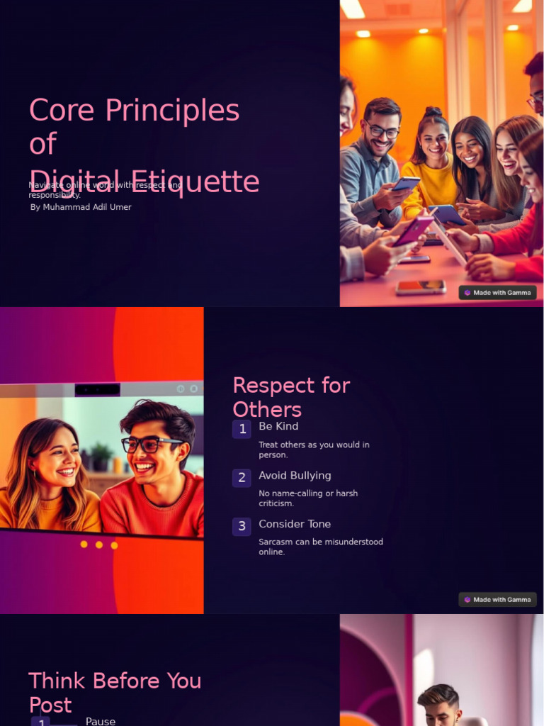 Updated Core Principles of Digital Etiquette | PDF