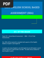 English SBA Reflection 1 Guide | PDF
