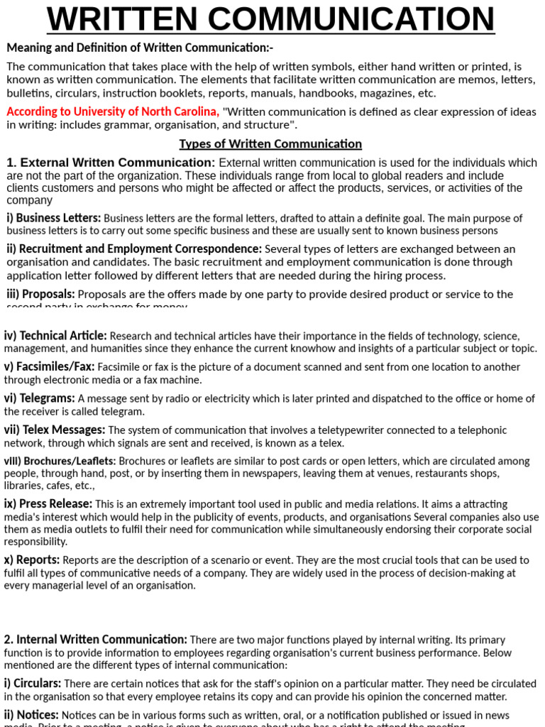 Written Communication | PDF | Communication | Fax