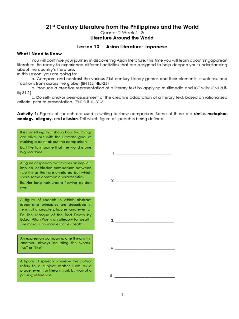 Lesson 10 Japanese | PDF | Japanese Literature | The Tale Of Genji