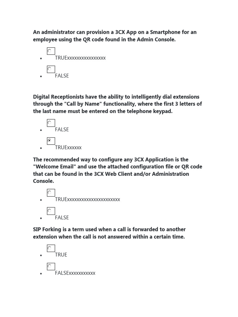 3CX Basic Exam Questions | PDF | Port (Computer Networking) | Session Initiation Protocol