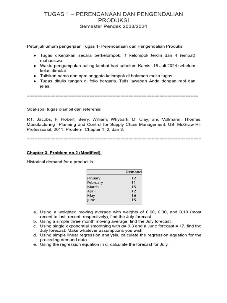 Tugas 1-Forecasting SP 2023 | PDF | Forecasting | Regression Analysis