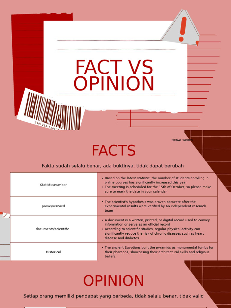 Fact VS Opinion | PDF