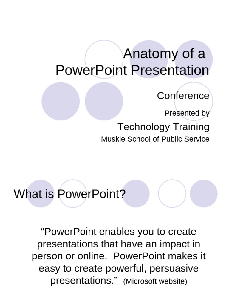 Anatomy of A PowerPoint Presentation | PDF | Microsoft Power Point ...