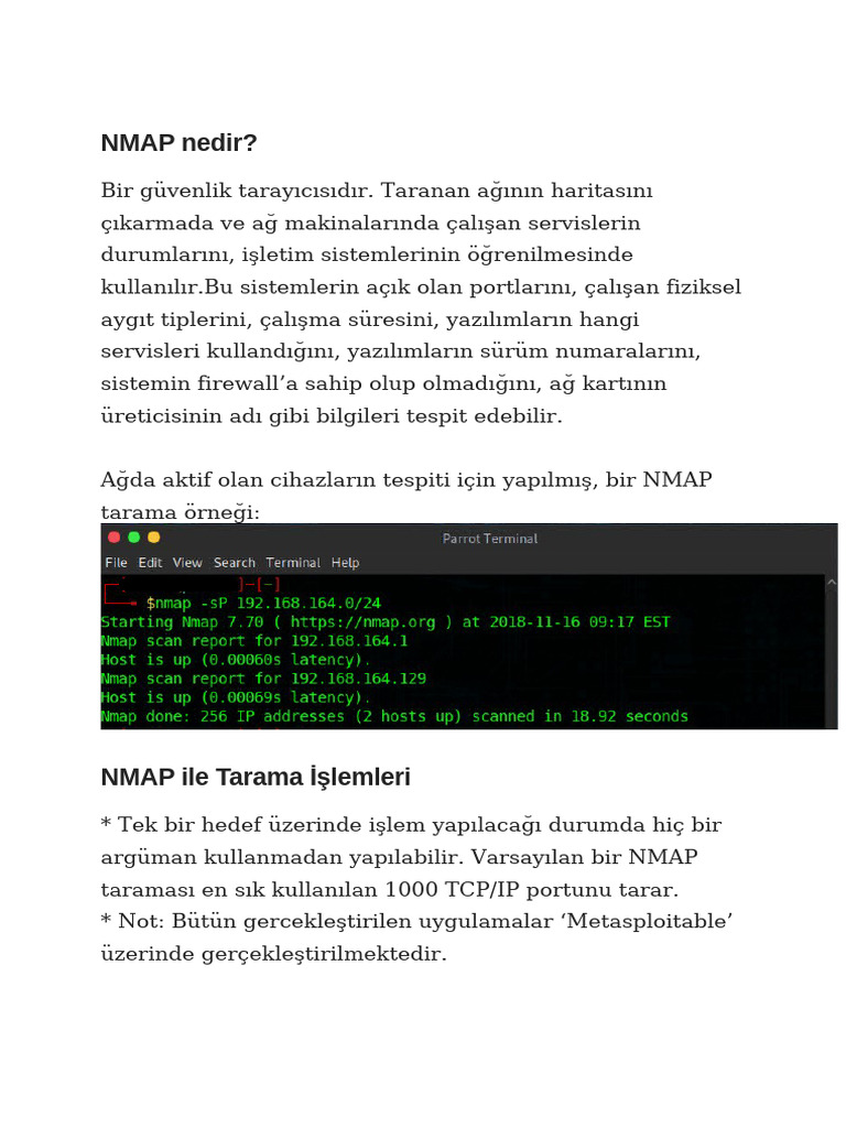 NMAP+nedir | PDF