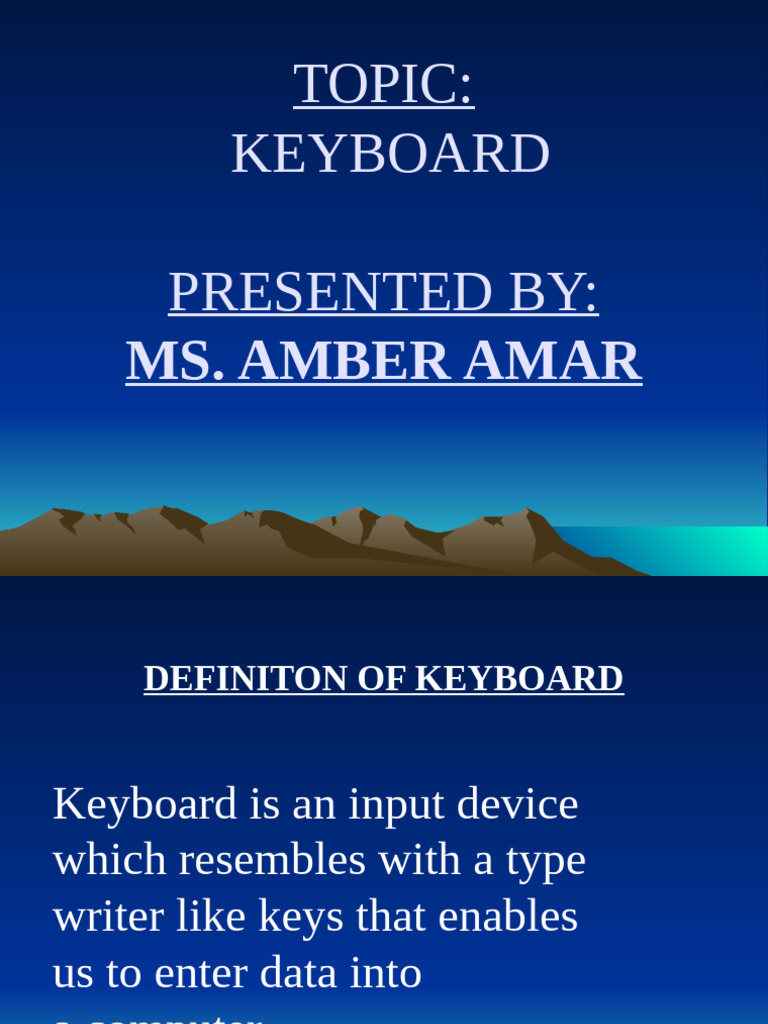 Lesson 5 Topic-Keyboard | PDF