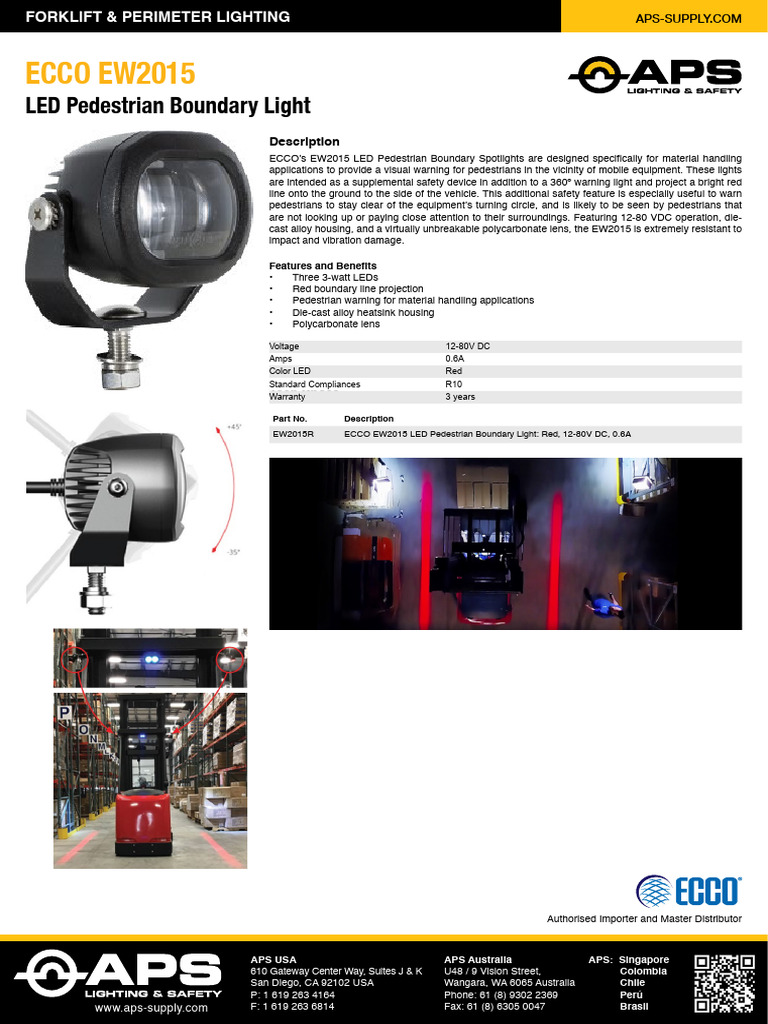 ECCO EW2015 APS AUS Eng A4 | PDF | Electrical Engineering | Manufactured Goods