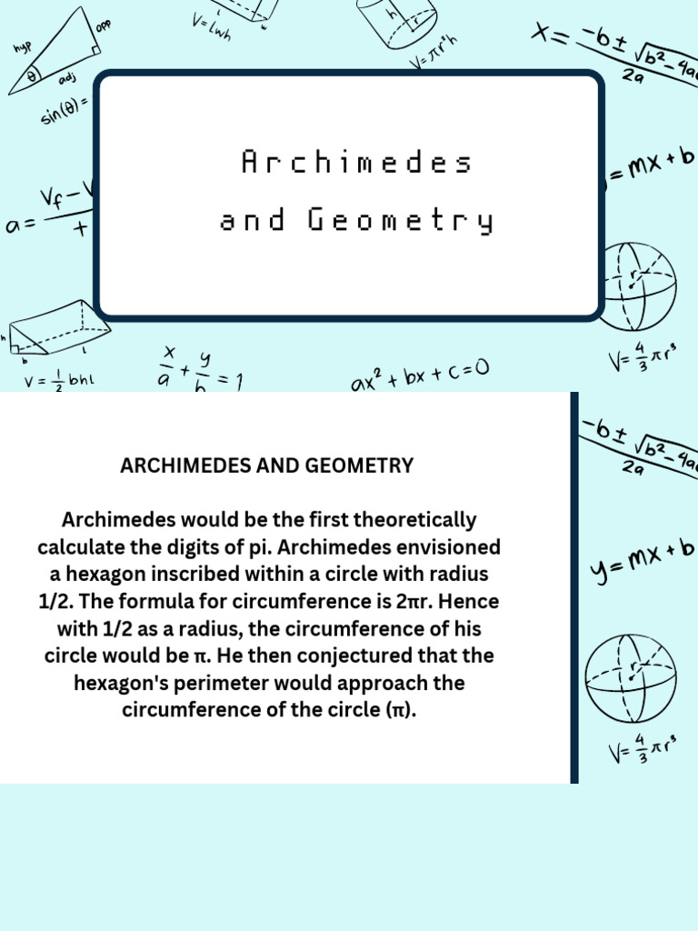 Archimedes and Geometry | PDF