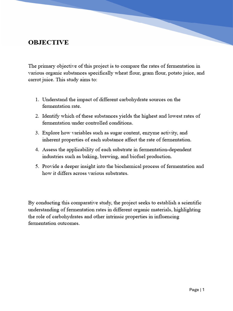 Chemistry Fermentation Process Project For Class12 Cbse Based Document ...