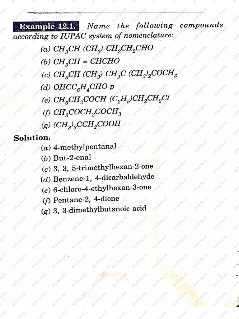 Nomenclature Questions | PDF