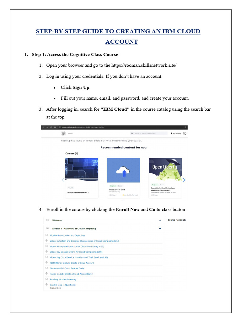 Create Your IBM Cloud Account Guide | PDF | Password | Email Address