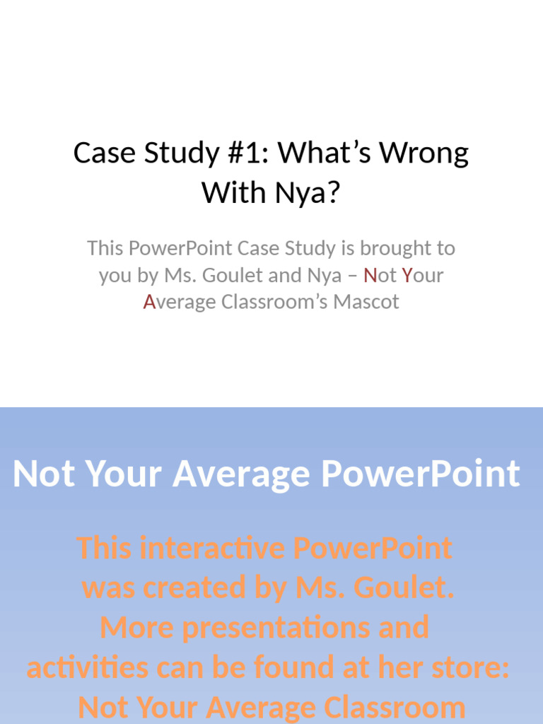 Case Study #1: What's Wrong With Nya? | PDF