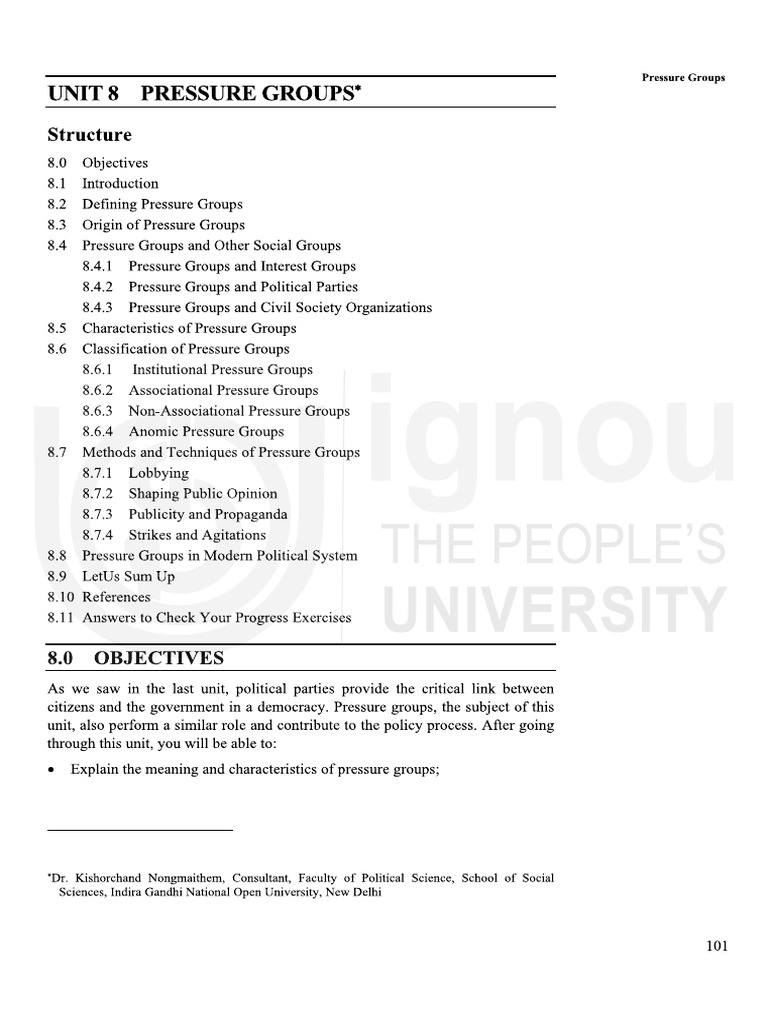 Pressure Groups | PDF