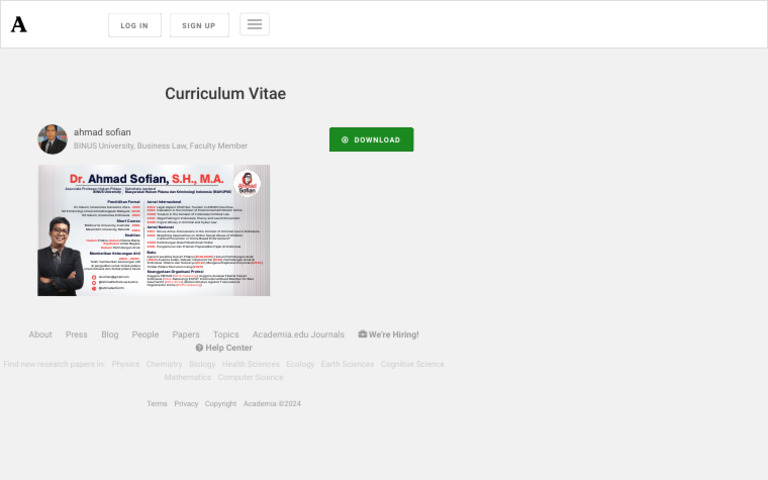 Ahmad Sofian BINUS University - Academia - Edu | PDF | Crimes | Crime & Violence