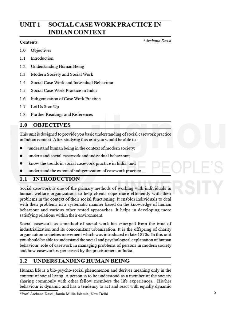 Unit1 (3) | PDF | Social Work | Family
