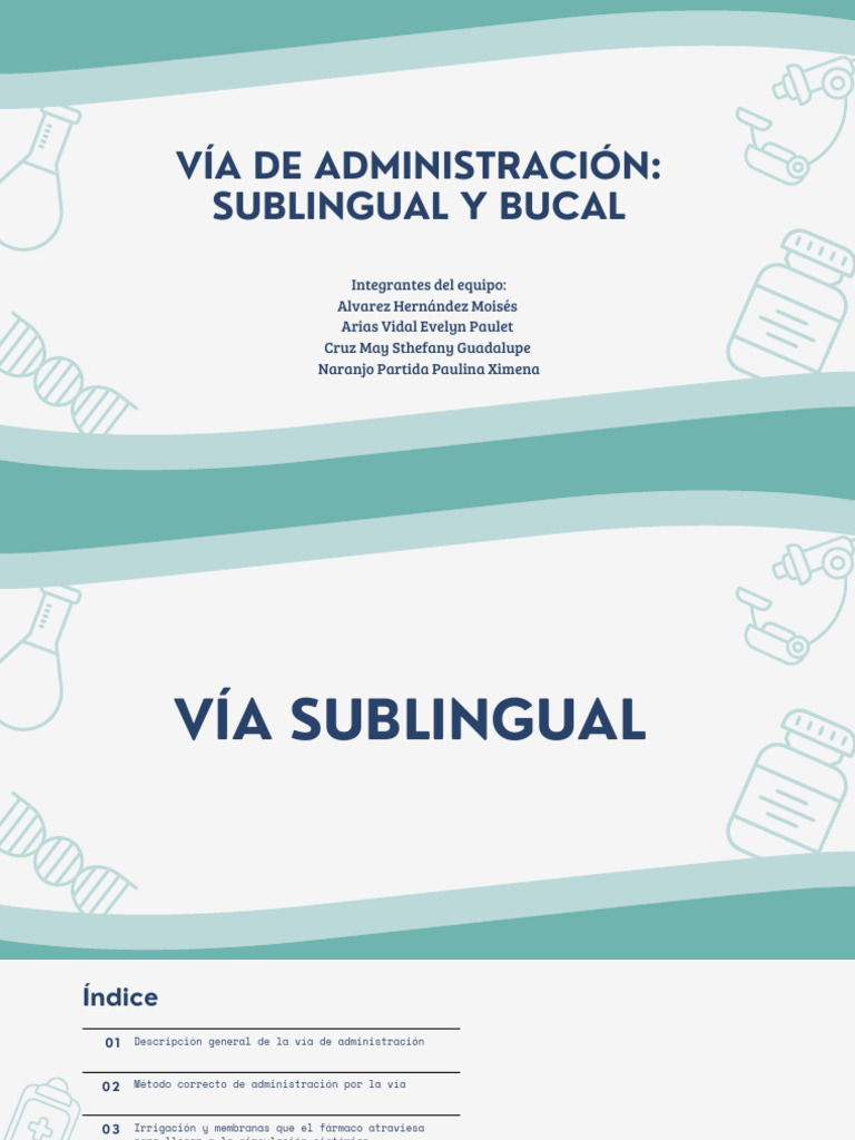Vía de Administración Sublingual | PDF | Medicamentos con receta ...