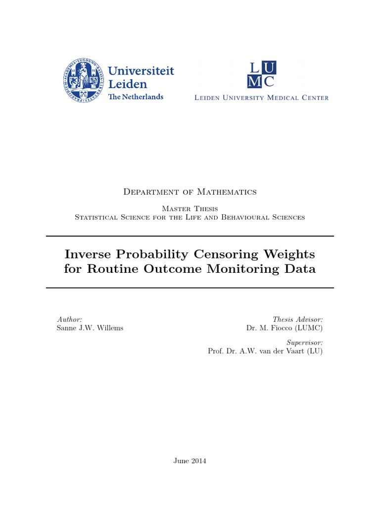 IPCW_tutorial | PDF | Statistical Analysis | Teaching Mathematics