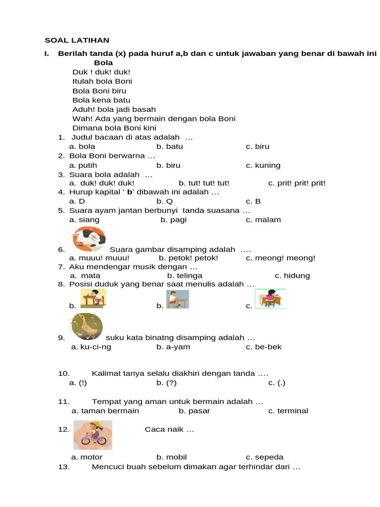 Soal Latihan B.ind | PDF