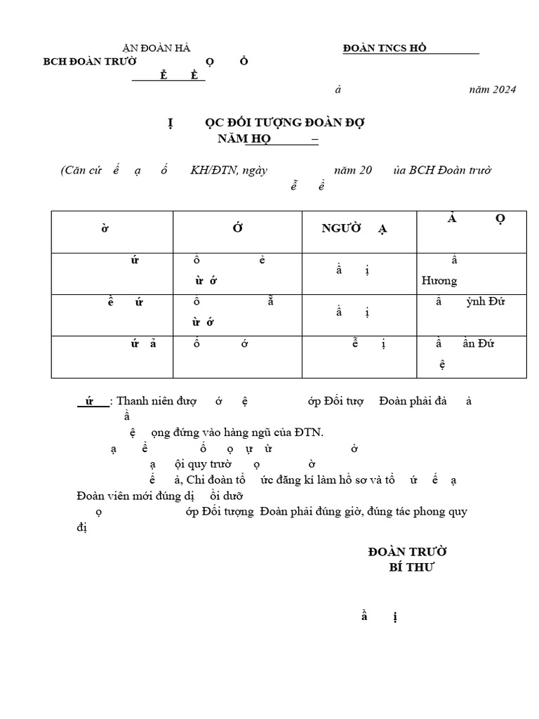 Lich Hoc Doi Tuong Doan 20.11.24 1 | PDF