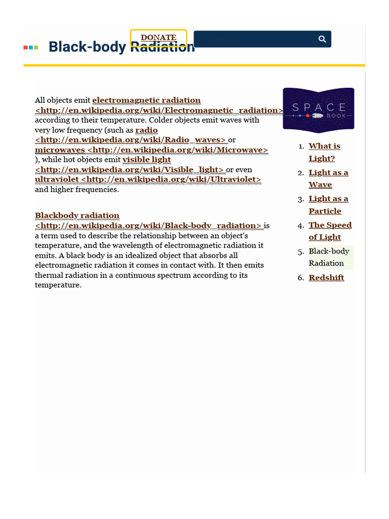Black-Body Radiation - Las Cumbres Observatory | PDF | Electromagnetic ...