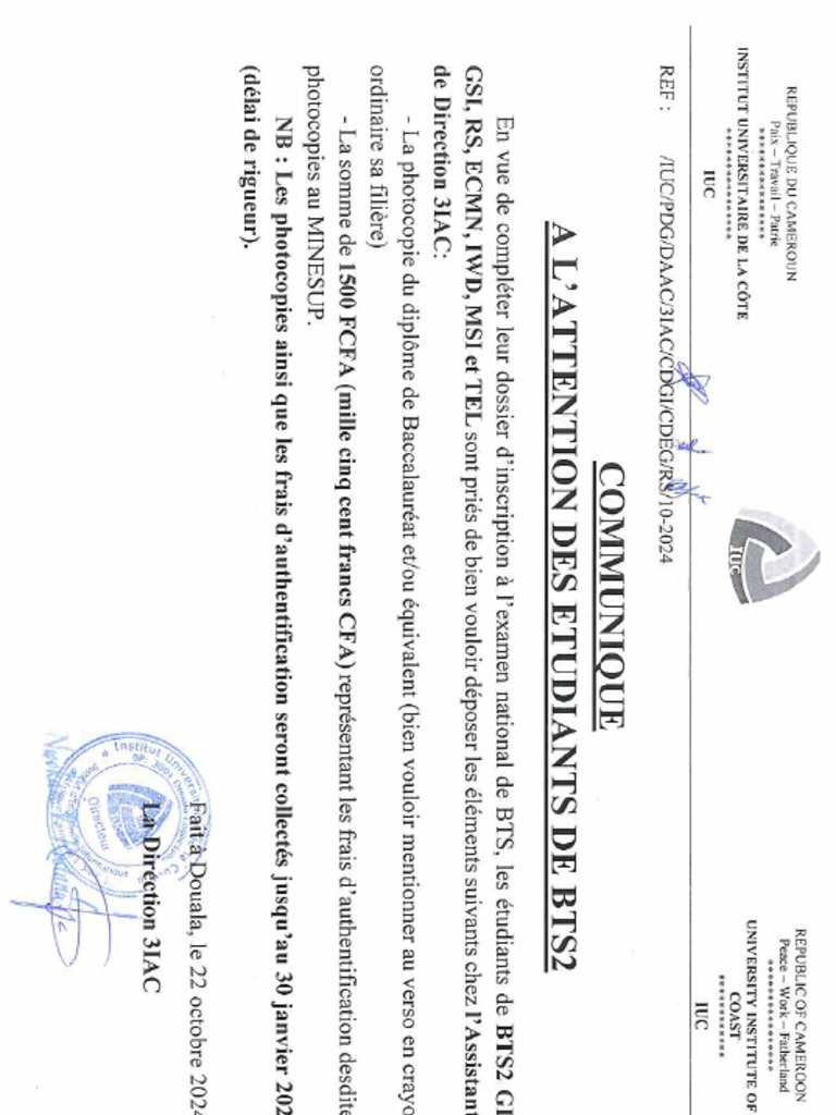 Authentification Des Baccalaureats BTS2 | PDF