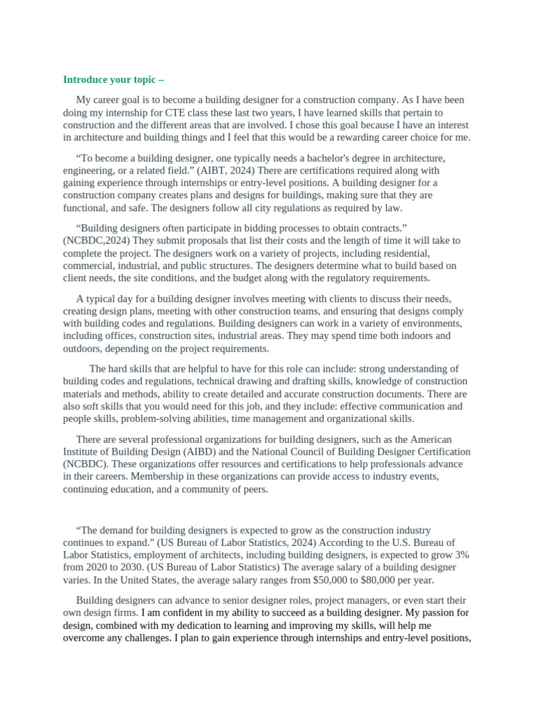 Career Research Report | PDF | Business