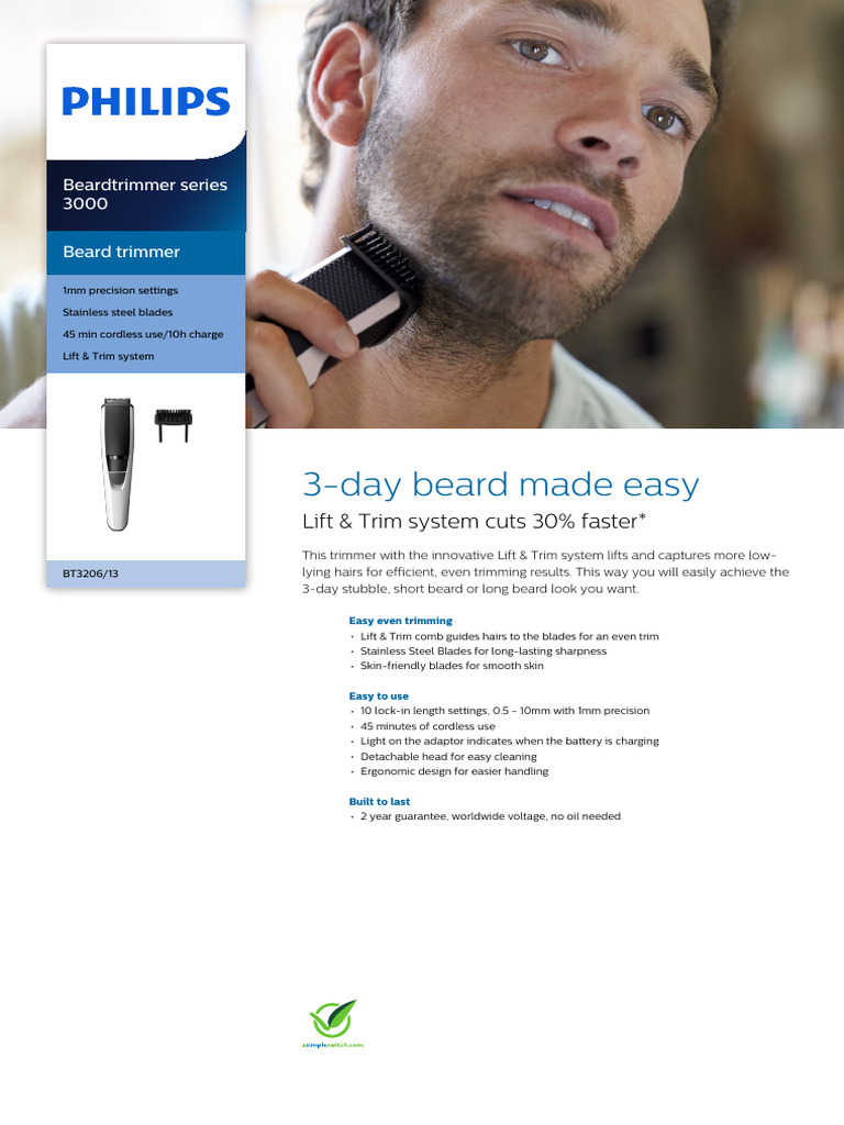 Philips-3299642301-Bt3206 13 Pss | PDF | Shaving