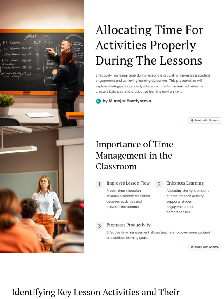 Allocating-Time-For-Activities-Properly-During-The-Lessons | PDF ...