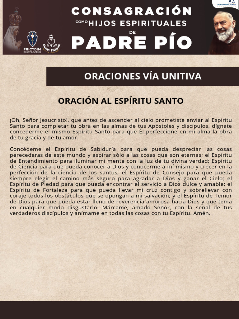 Oraciones Via Unitiva | PDF | Oración | Cristo (título)