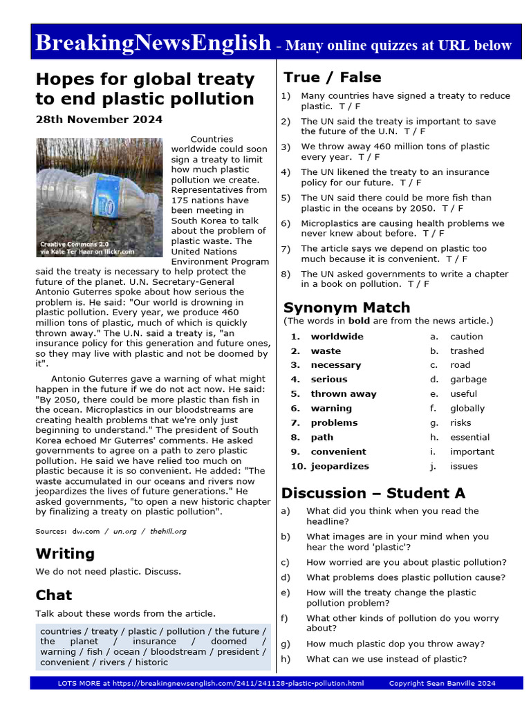Plastic Pollution M | PDF | United Nations | International Relations