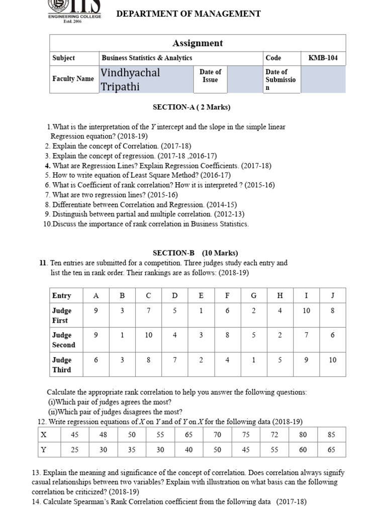 Faculty Guide List of MP-1 | PDF | Linear Regression | Statistical Analysis