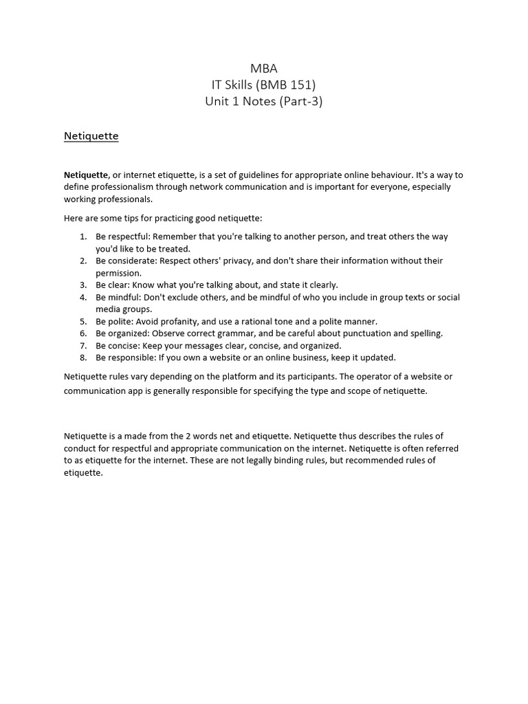 It Skills Notes Part - 3 Networking | PDF | Computer Network | Local ...