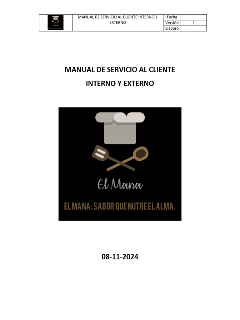 Manual de Servicio Al Cliente PDF | PDF | Calidad (comercial) | Gestión ...