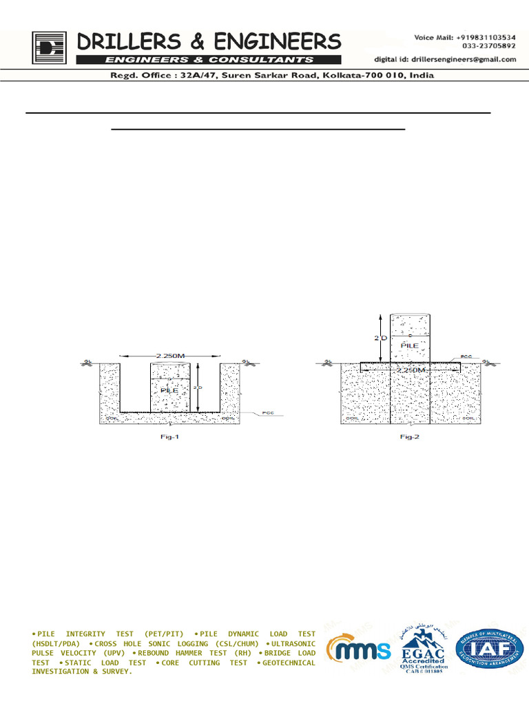 PDA Test Procedure for Pile Head Preparation | PDF | Deep Foundation ...