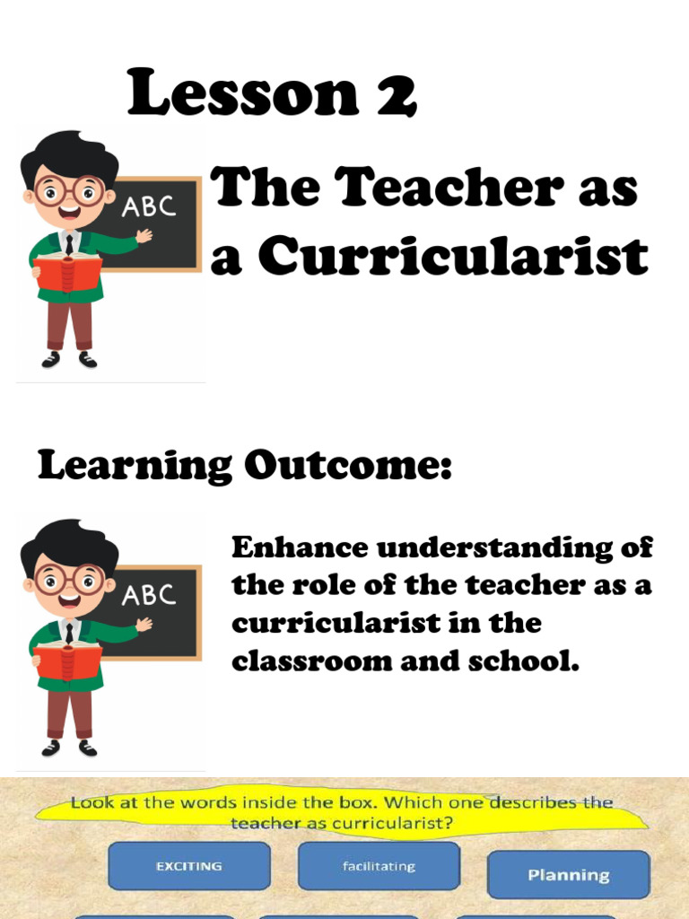 The Teacher As A Curricularist | PDF