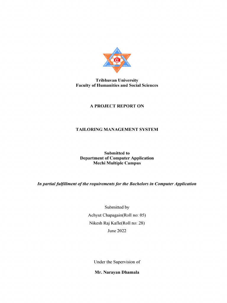 Tailor Management System PDF | PDF