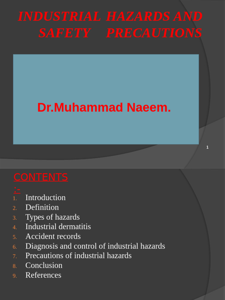 Industrial Hazards and Safety Measures | PDF | Hazards | Personal ...
