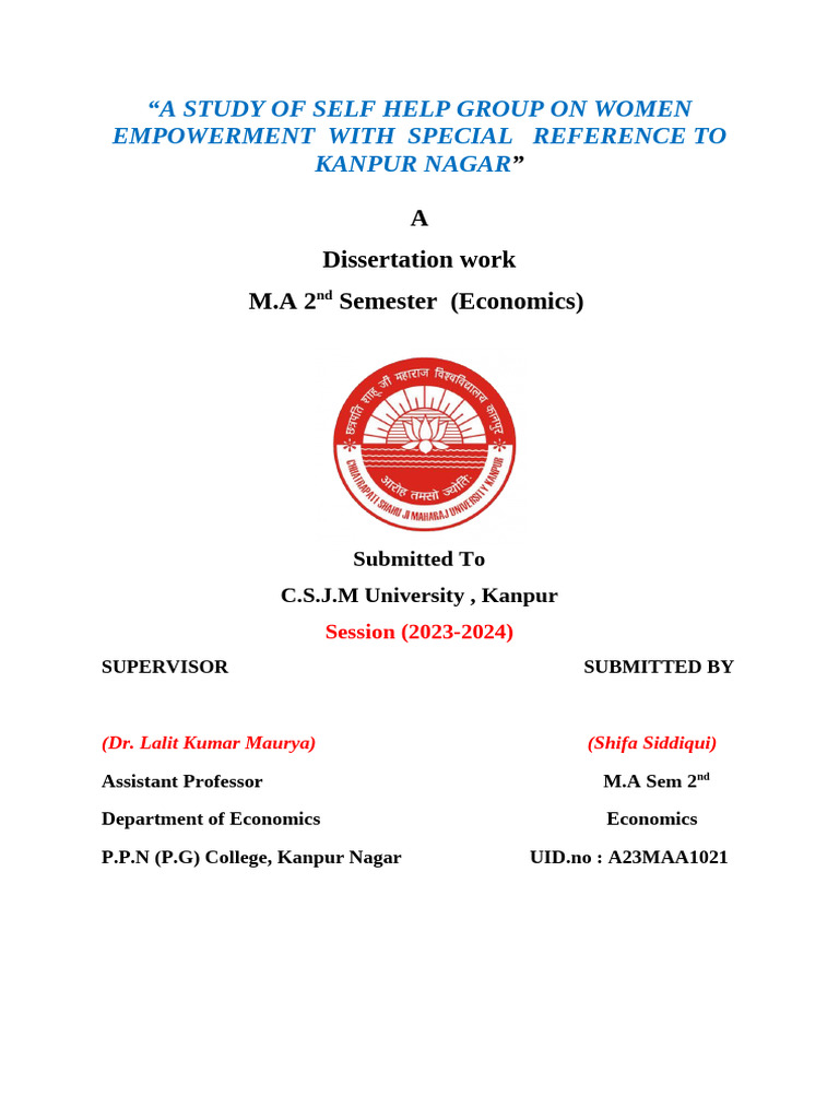 research project of eco | PDF | Empowerment | Poverty