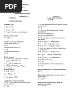 Electric Charges and Fields Class 12 Formula Sheet | PDF | Rectifier ...