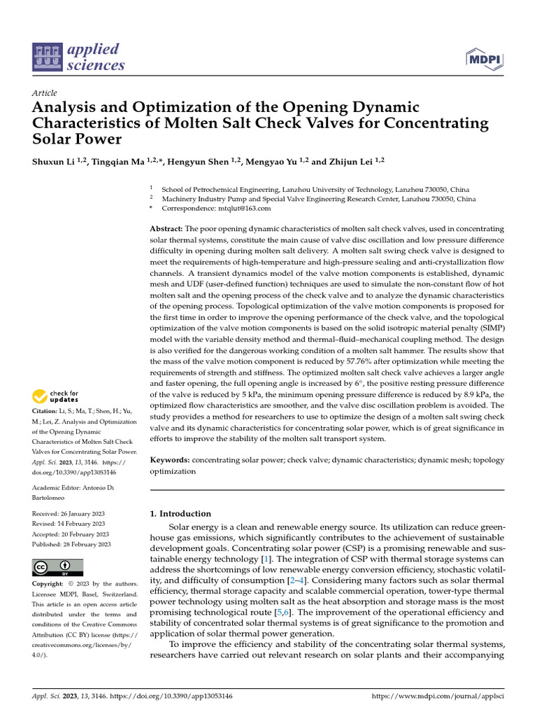 11-Analysis_and_Optimization_of_the_Opening_Dynamic_C | PDF | Valve ...