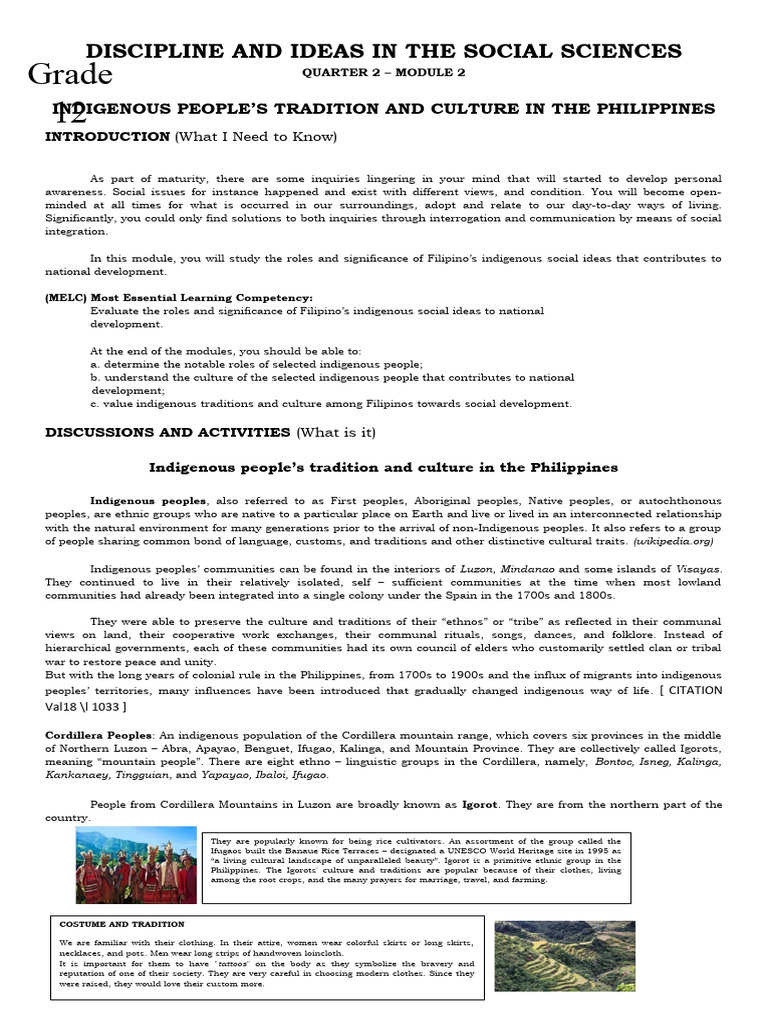 Diss Module 2 Quarter 2 PDF Free | PDF | Philippines