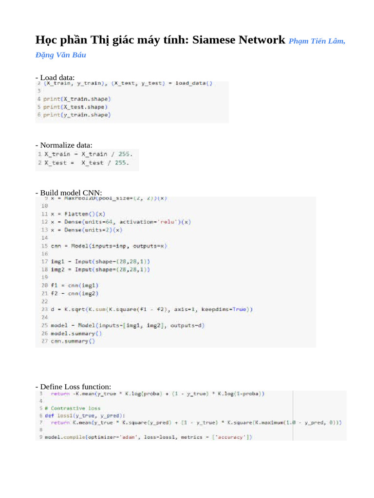 Lab7 Siamese Network | PDF