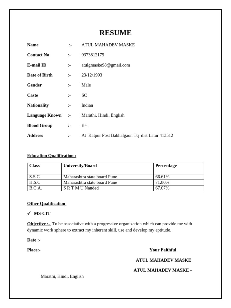 Resumes | PDF | Schools | Educational Stages