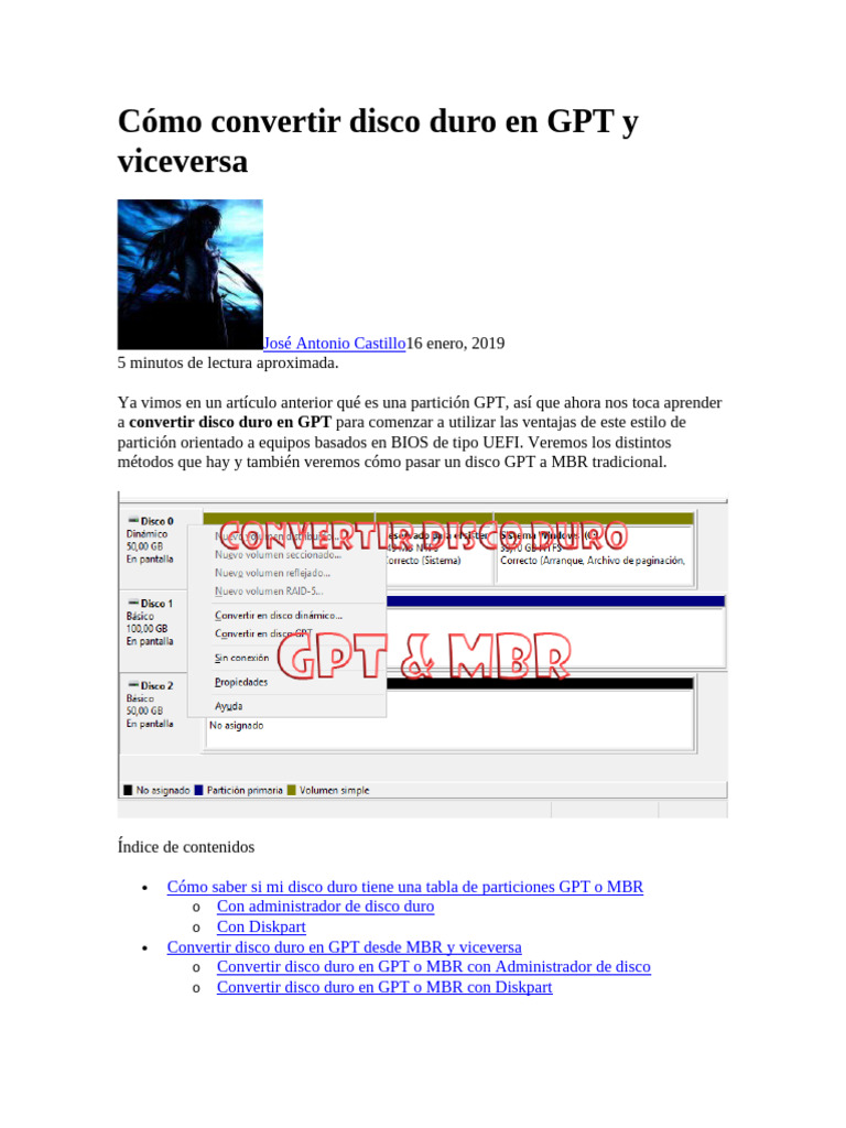 Convertir Disco GPT/MBR Fácilmente | PDF | Informática | Software