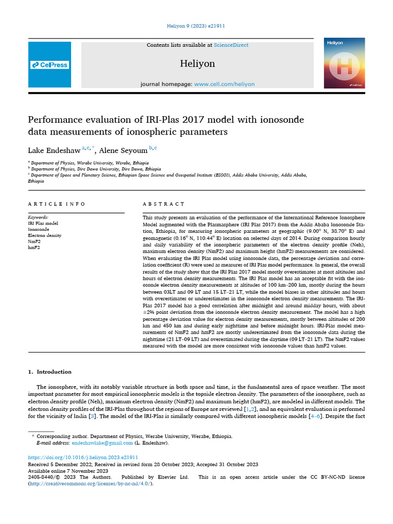 PIIS2405844023091193 Helion | PDF | Ionosphere | Median