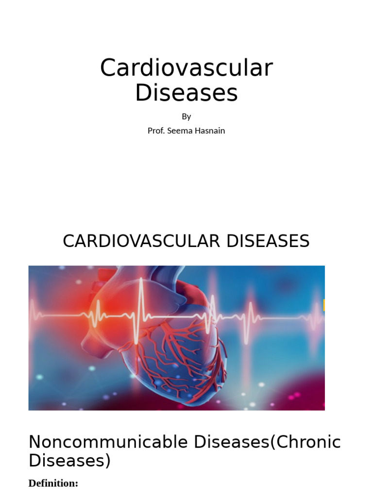 1. concept of cardiovascular disease as non communicable disease. | PDF ...