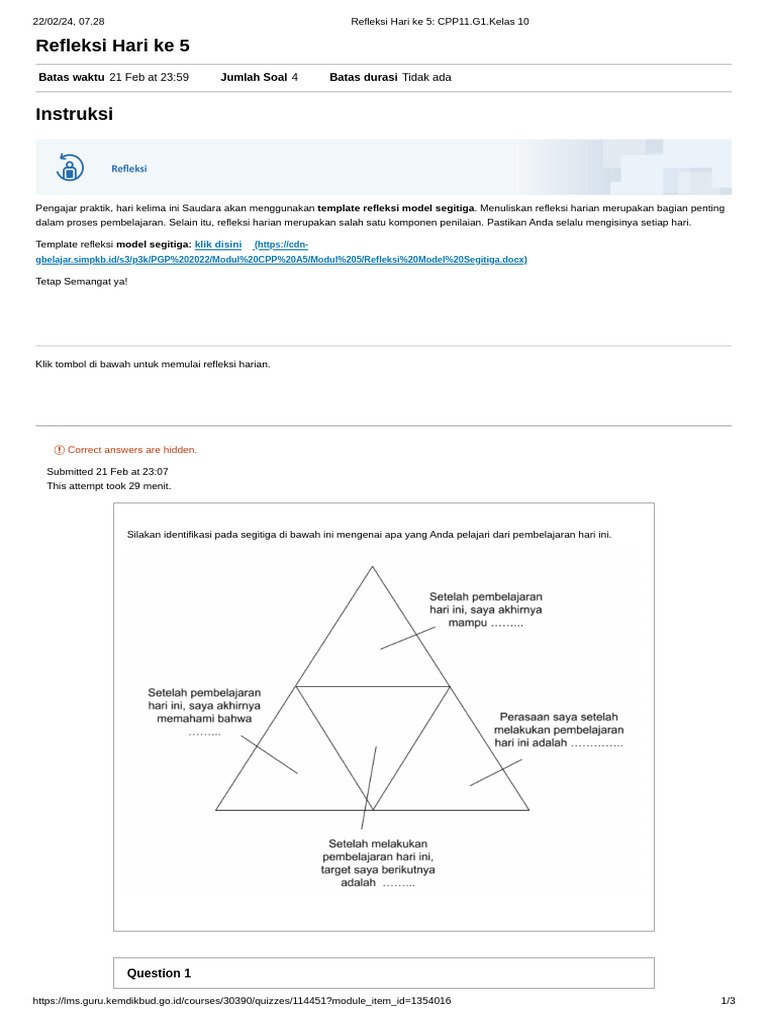 Refleksi Hari ke 5_ CPP11.G1.Kelas 10 | PDF