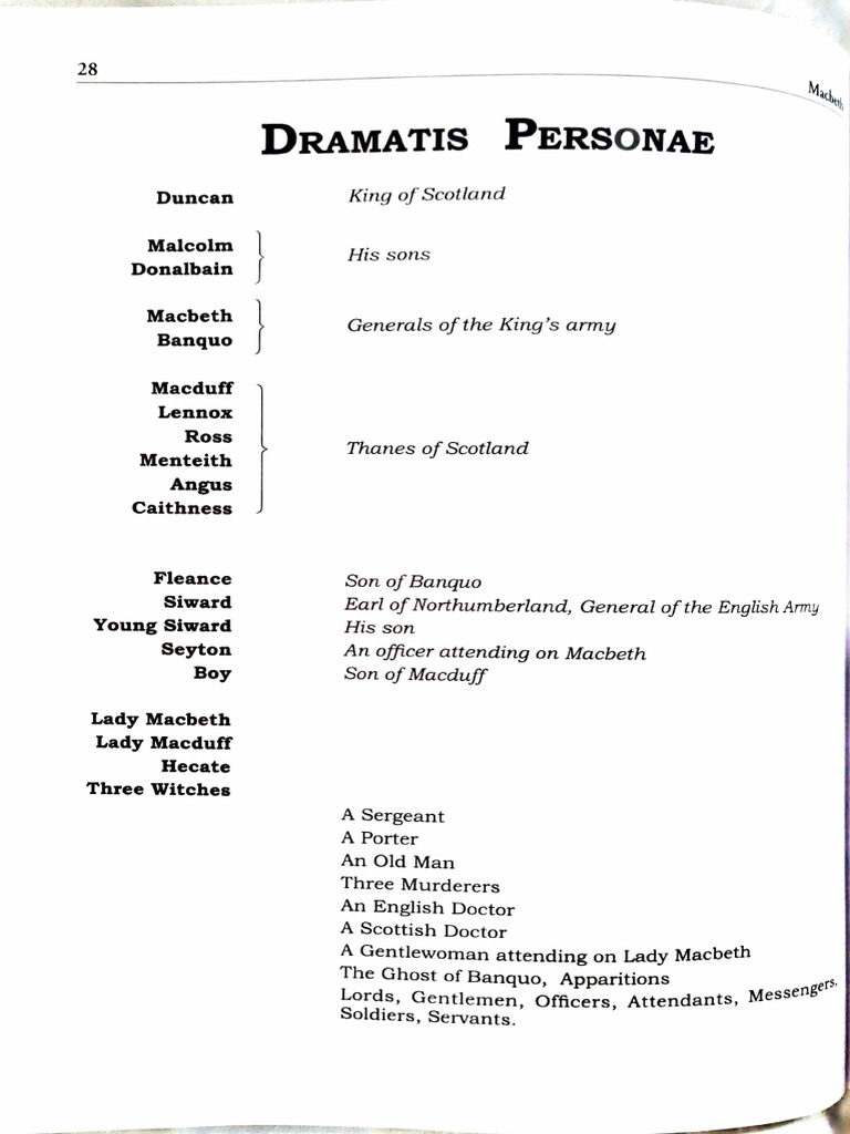 Macbeth Act 1 Overview and Characters | PDF | Macbeth | Shakespearean ...
